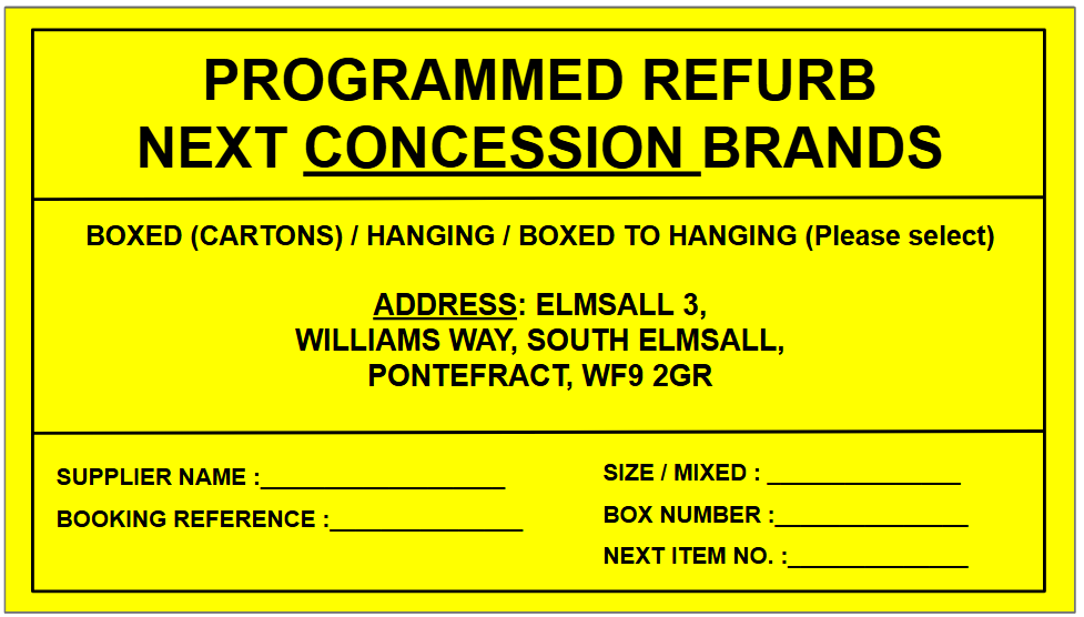 Delivery, Packaging & Presentation Requirements – Next